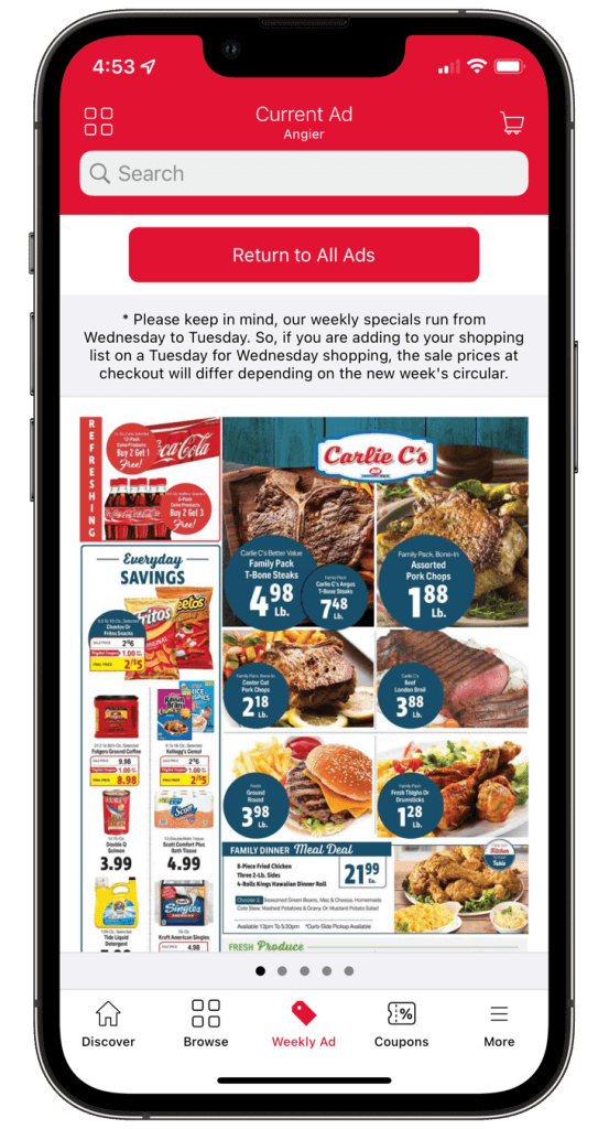 Mobile-app - Carlie C's IGA